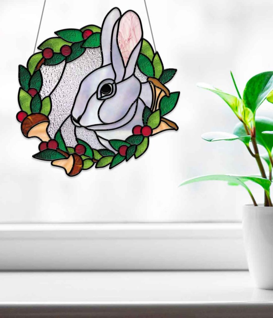 Rabbit Stained Glass Pattern - Crealandia