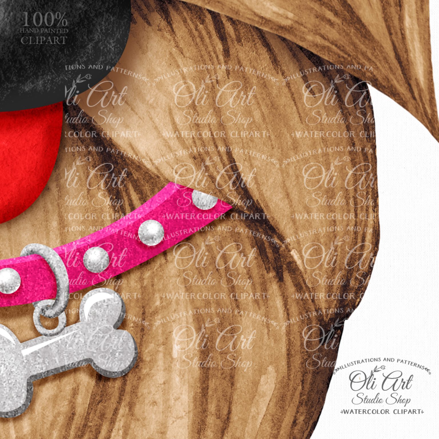 Dog Digital Clip Art. Cute Characters. Hand Drawn graphics. - Crealandia