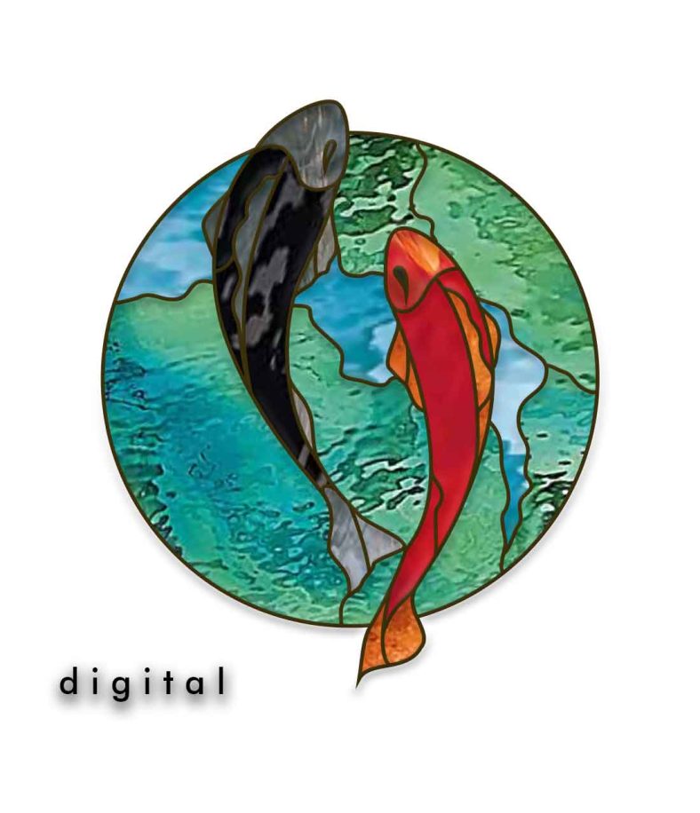 Koi Fish Stained Glass Pattern - Crealandia