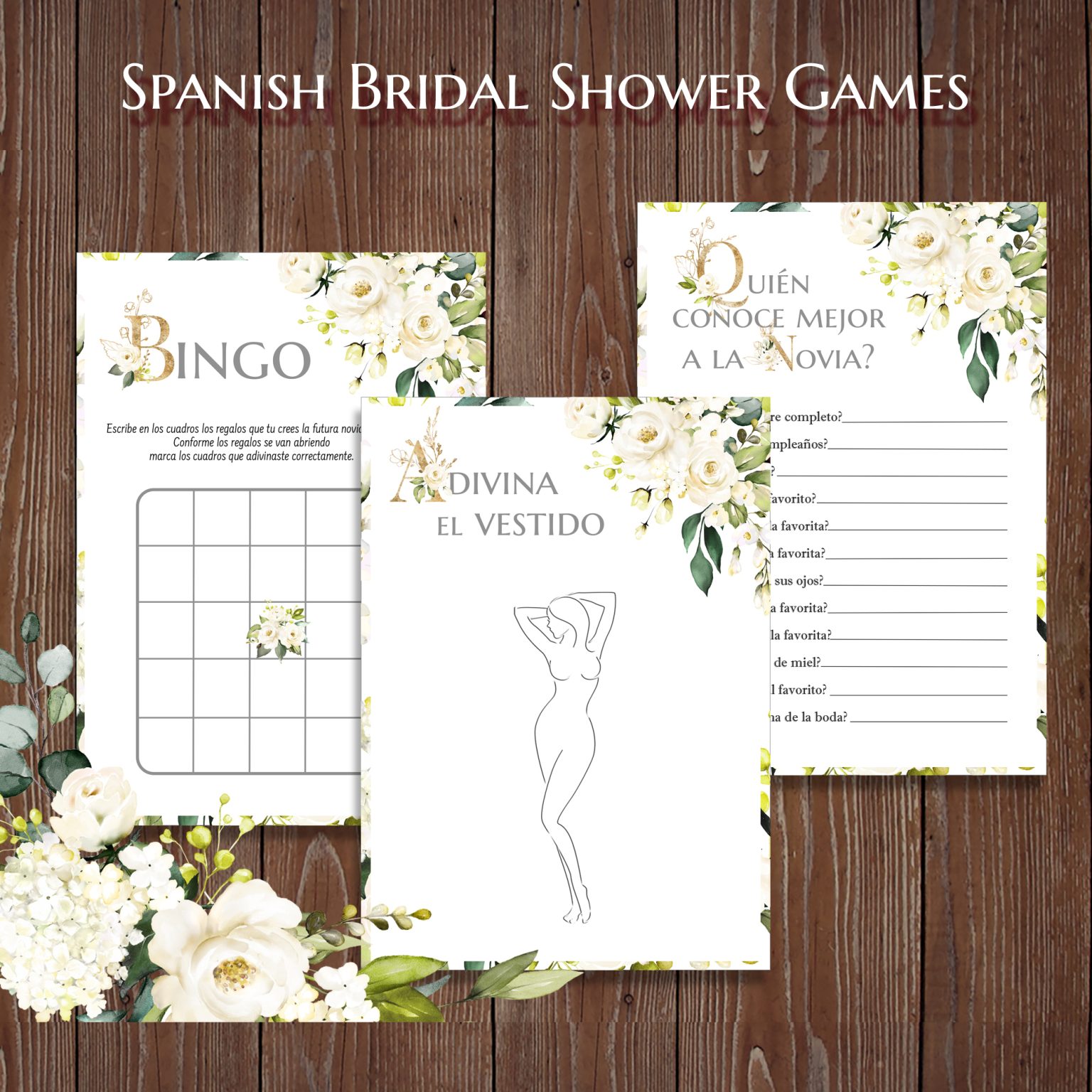 White rose despedida de soltera juegos spanish bridal shower
