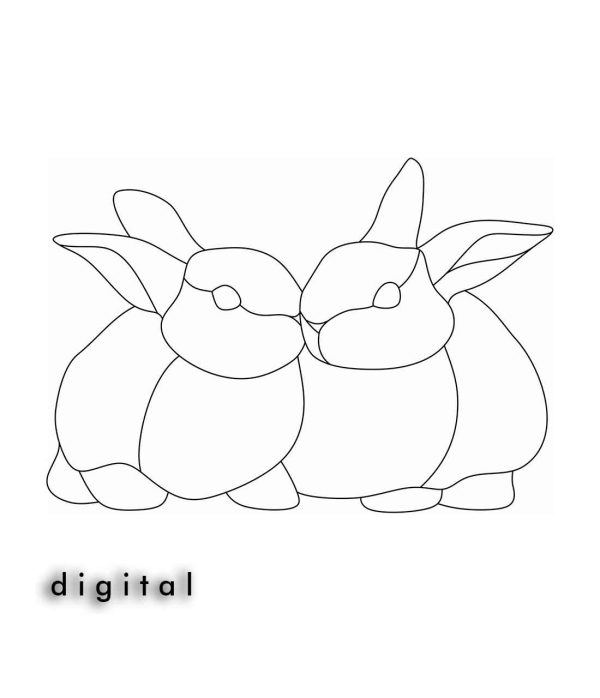 Cute Rabbits Stained Glass Pattern - Crealandia