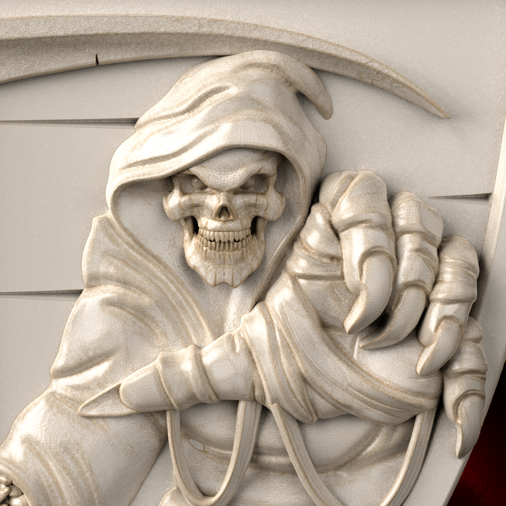 3D Model STL CNC Router file 3dprintable Skeleton Reaper