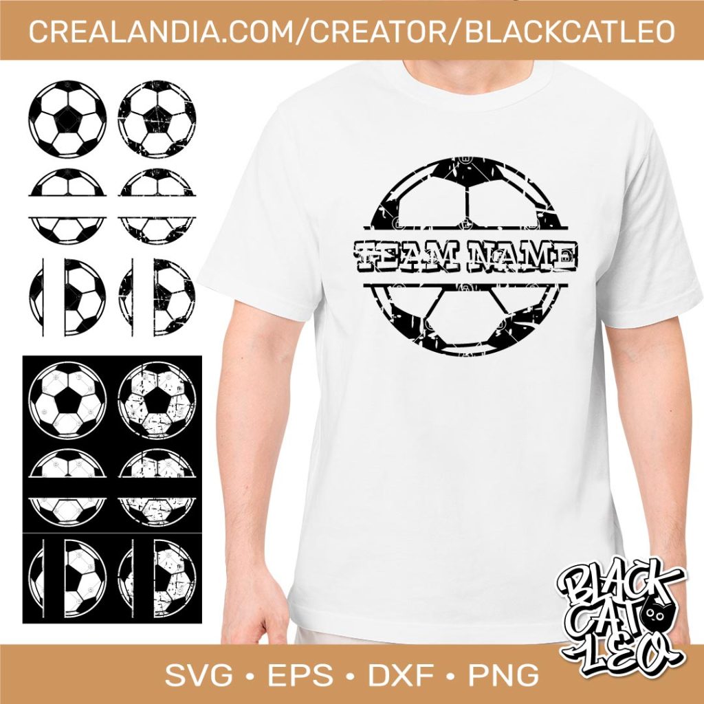 Soccer svg bundle. Split Soccer ball svg. Split football svg