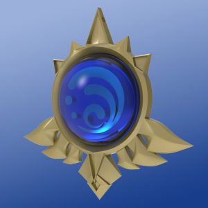 Fontaine Cryo vision for genshin cosplay 3d model - Crealandia