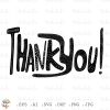 Thank You Svg Lettering Clipart Png Linocut Template Dxf Cut