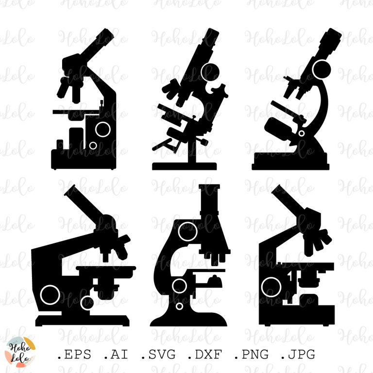 Microscope Svg Silhouette Cut Files Cricut Stencil Dxf