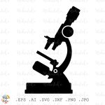 Microscope Svg Silhouette Cut Files Cricut Stencil Dxf