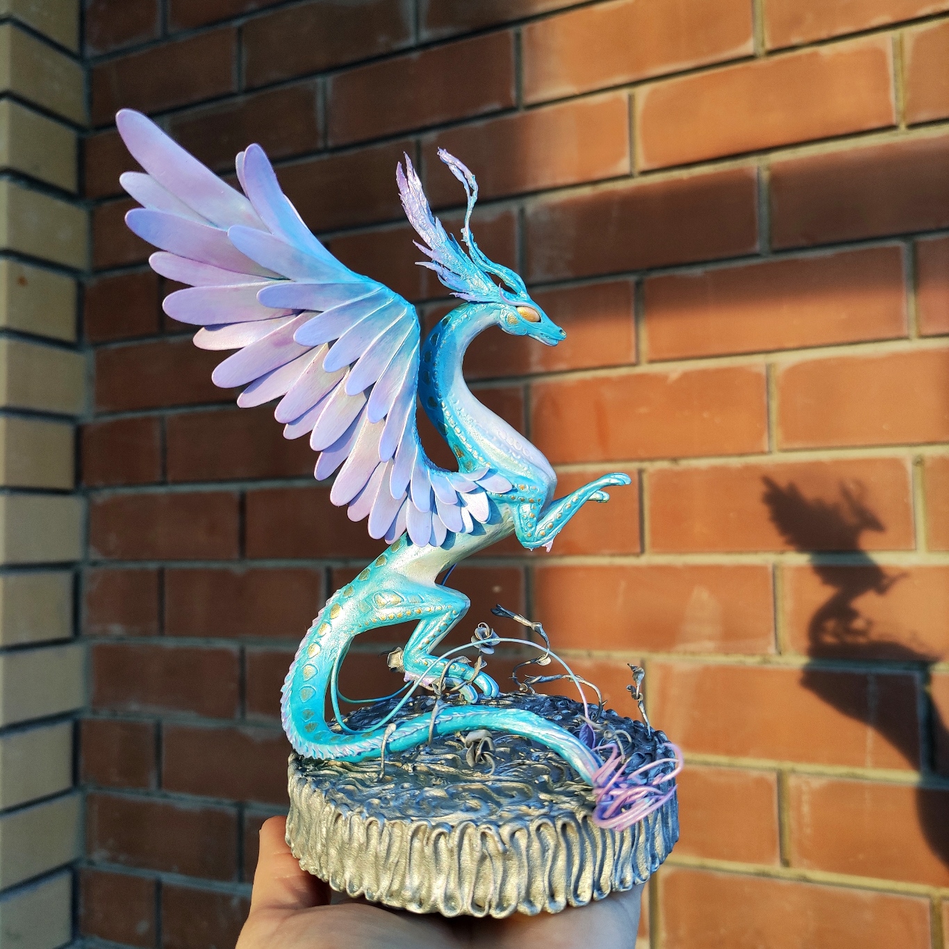 Dragon figure. 1 New fantasy creature. Home decor artwork