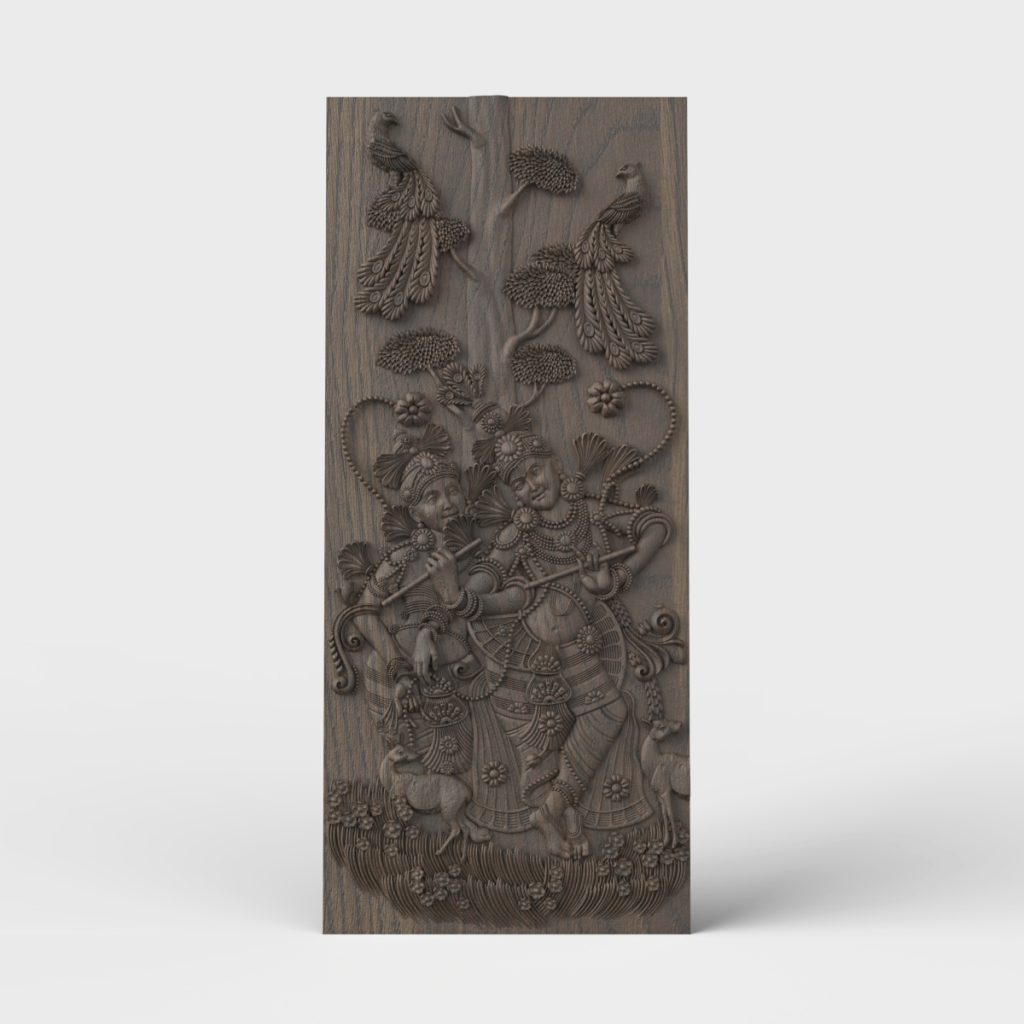 3d Model Stl Cnc Router File 3dprintable Indian Panel