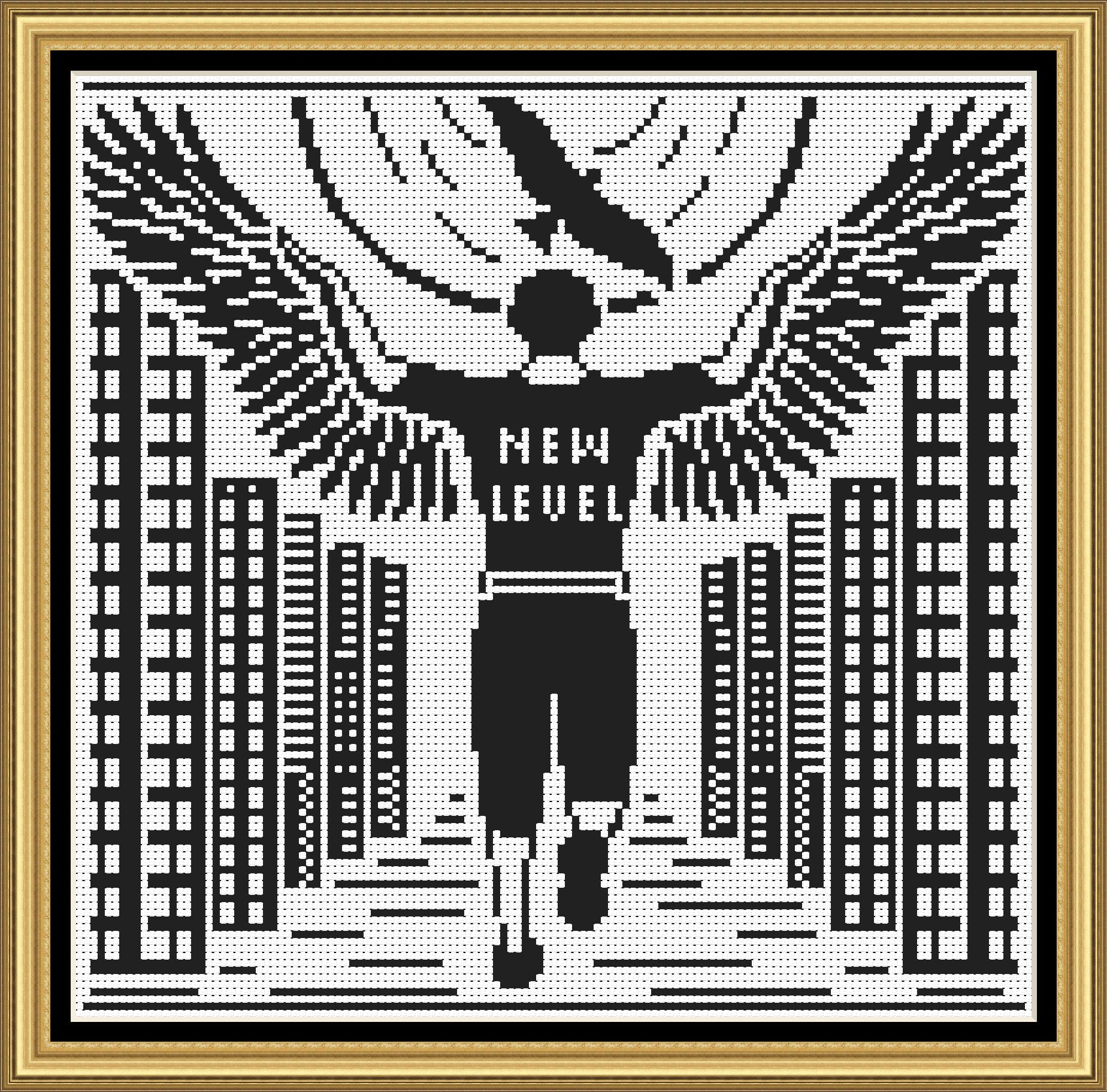 Cross stitch pattern Bird Man digital pdf - Crealandia