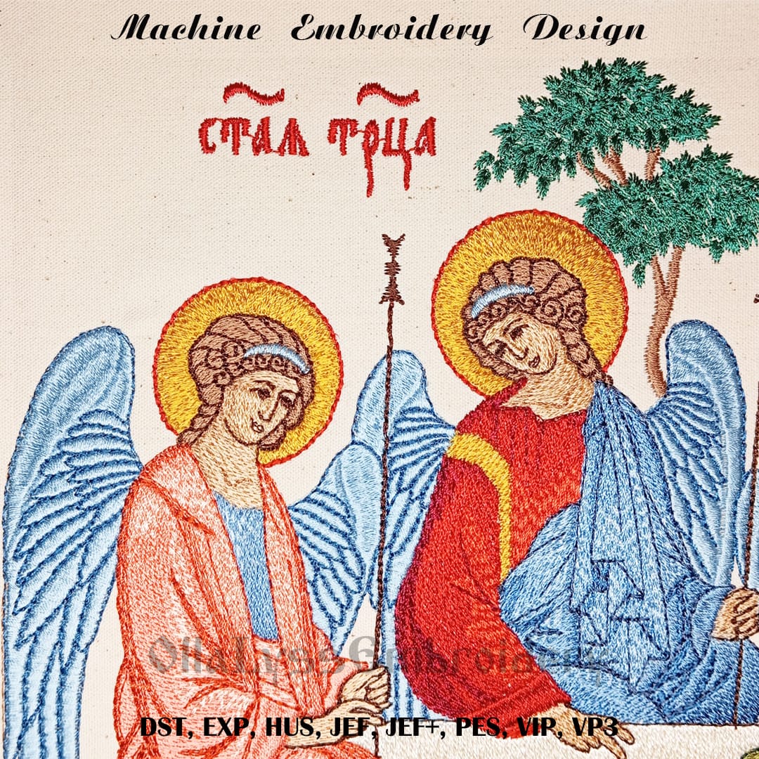 The Holy Trinity embroidery design