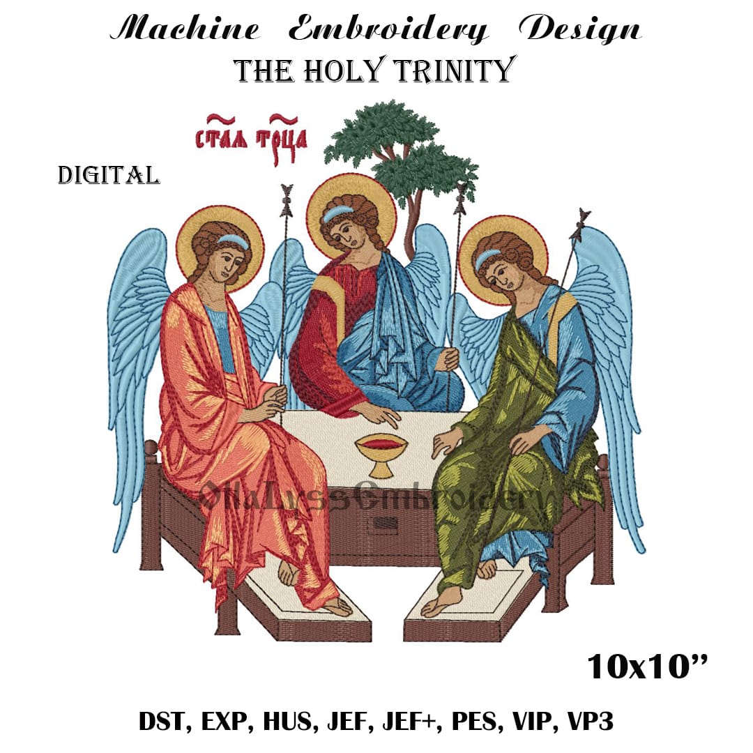 The Holy Trinity embroidery design