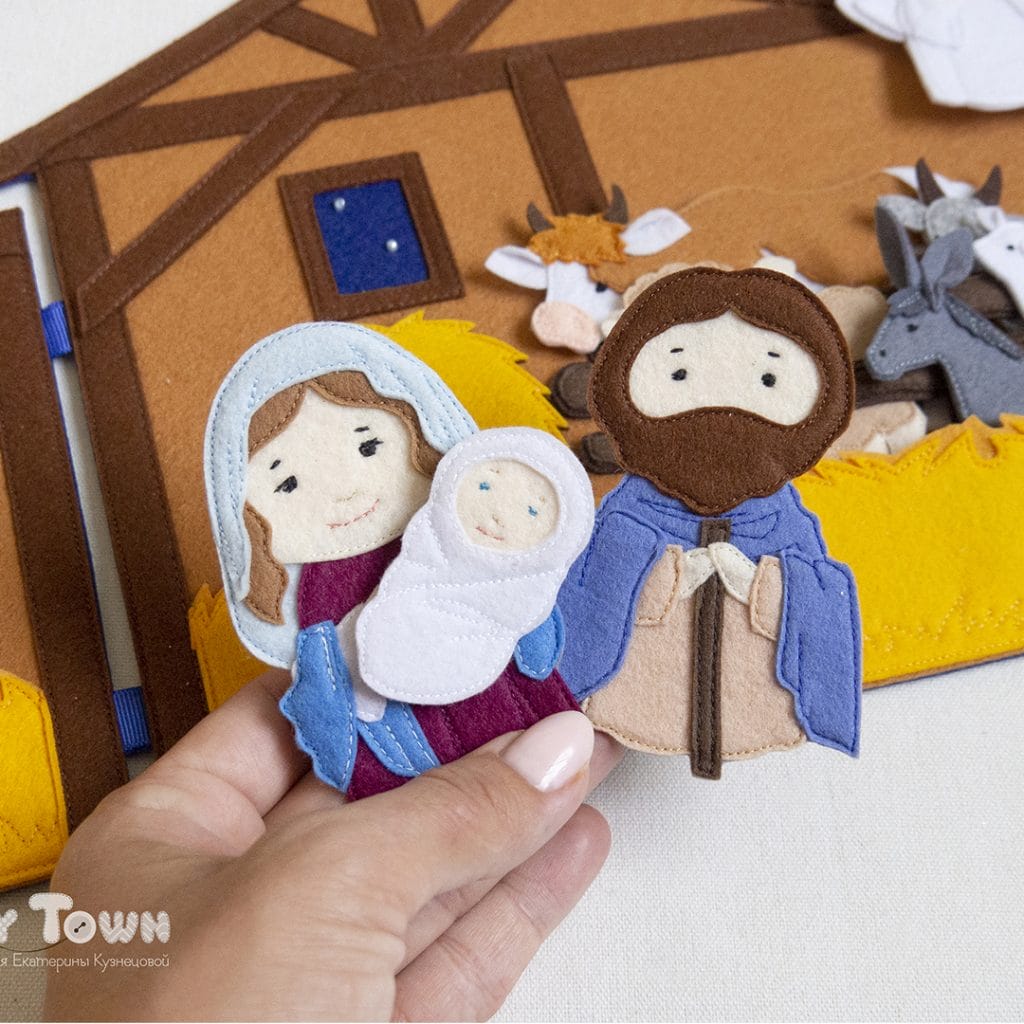 Felt Nativity scene for kids