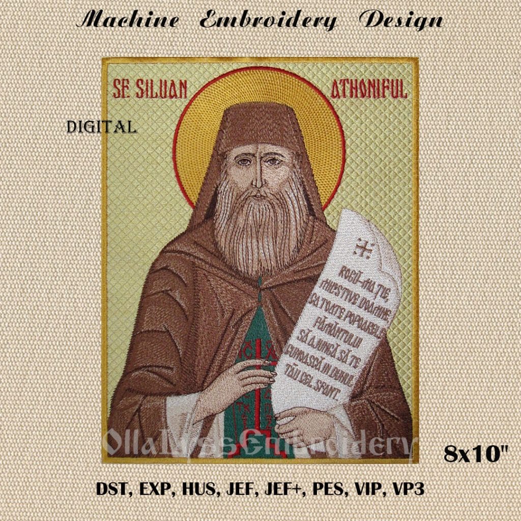 Silouan the Athonite embroidery design