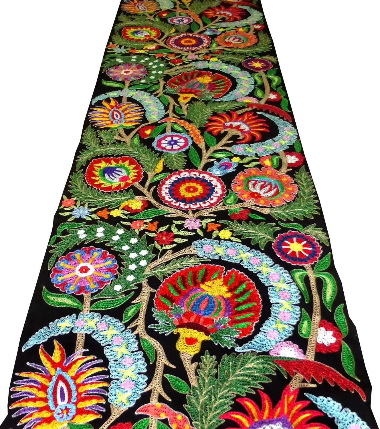 Bold Flower Design Ottoman Embroidery New Material By Yard - Crealandia