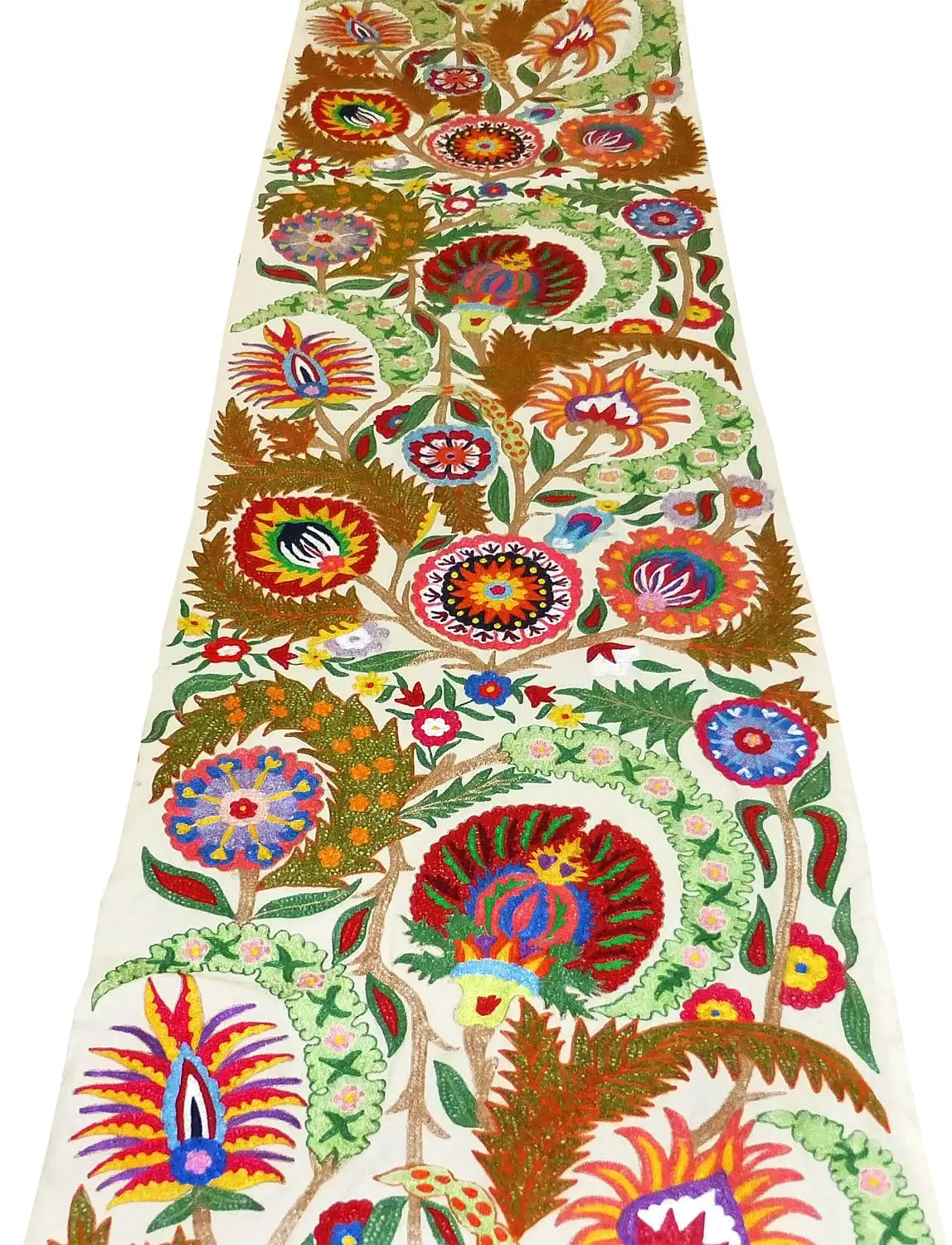 Ottoman Embroidery Material Suzani by yard in White Custom Made ...